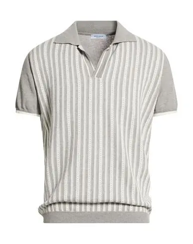 WOOL & CO Intarsia-knit Striped Cotton Sweater - Grey