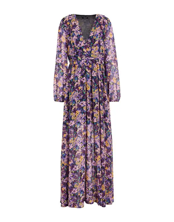 chinese dress ladies Long Dress Liu Jo with Back Neckline / Lilac main image 1