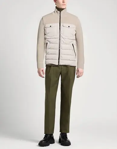 Herno Puffer Jacket In Virgin Wool And Polyester - Grey