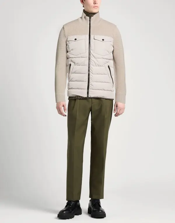 Herno Puffer Jacket In Virgin Wool And Polyester - Grey