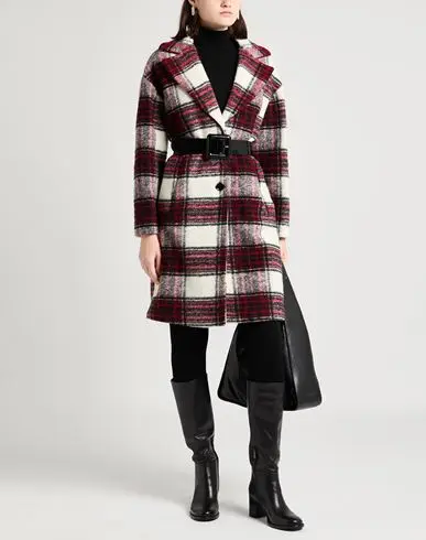 LIU •JO Belted Tartan Flannel Coat