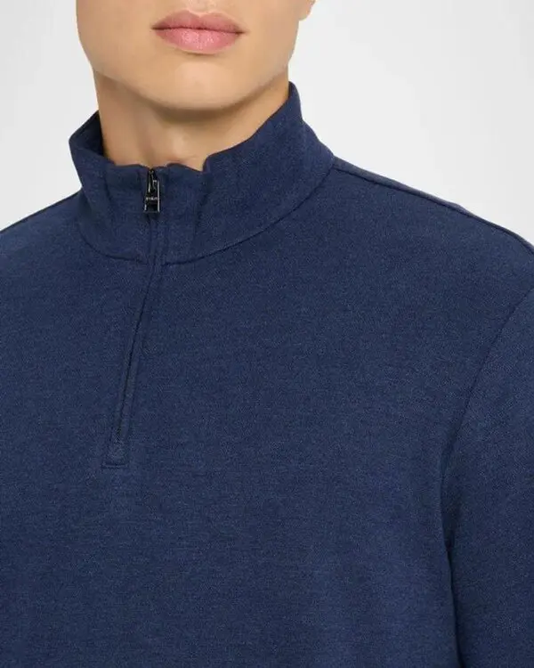 Polo Ralph Lauren Textured Double-knit Quarter-zip Pullover - Spring Nav