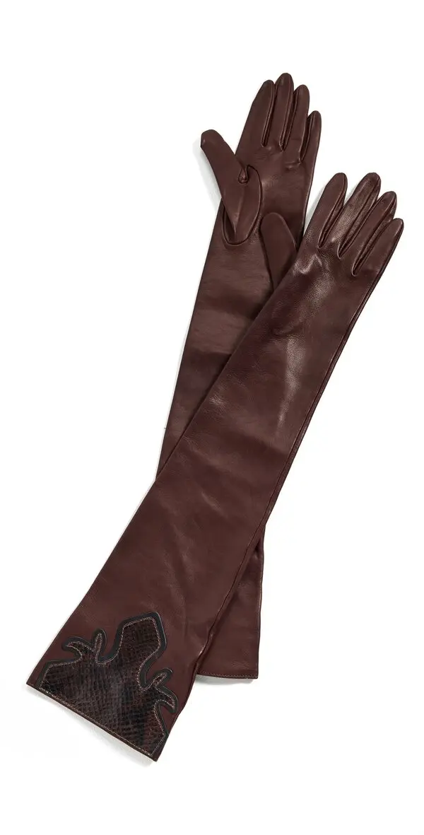 Johanna Ortiz Cardinal Elegance Gloves - Dark Chocolate