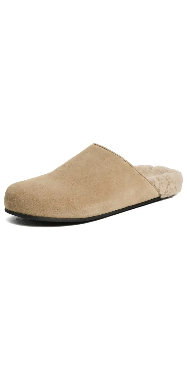Jenni Kayne Shearling Ashby Clogs - Sand