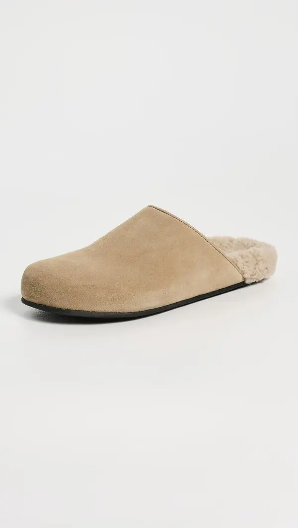 Jenni Kayne Shearling Ashby Clogs - Sand