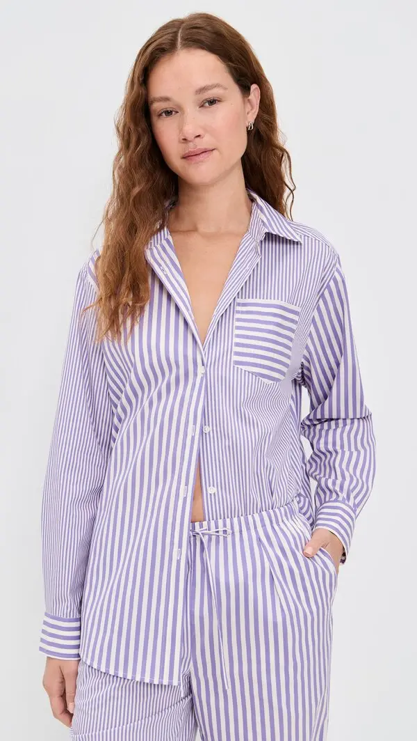 Solid & Striped The Avril Button Down - Ultra Violet