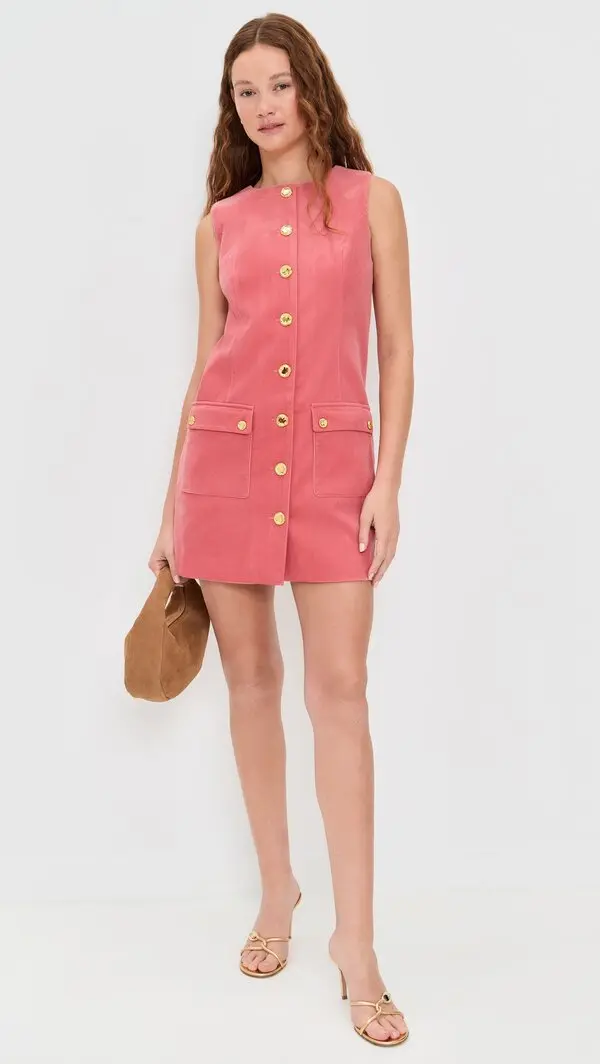knee length dresses for ladies Velvet Power Shoulder Mini Dress  English Factory