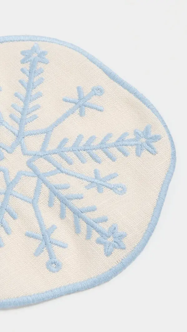 PIECEWORK Set Of Snowflake Napkins