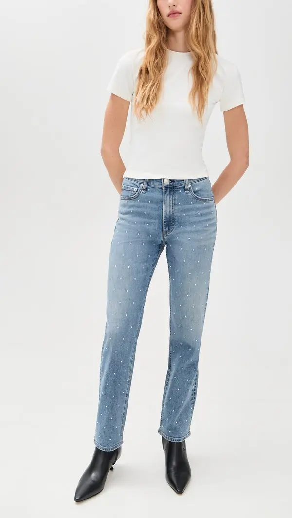 Rag & Bone Harlow Ankle Straight Jeans