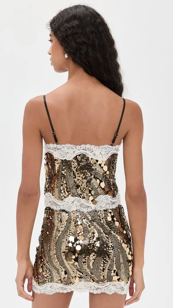 BAILEY ROSE Sequin Embellished Tank Top