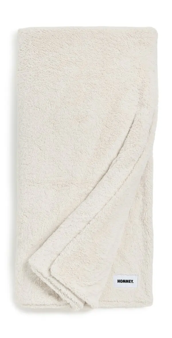 HOMMEY Faux Fur Blanket - Marshmallow