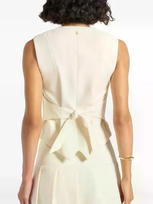 Manière De Voir Maniere De Voir Christine Tailored Belted Waistcoat - Neutrals