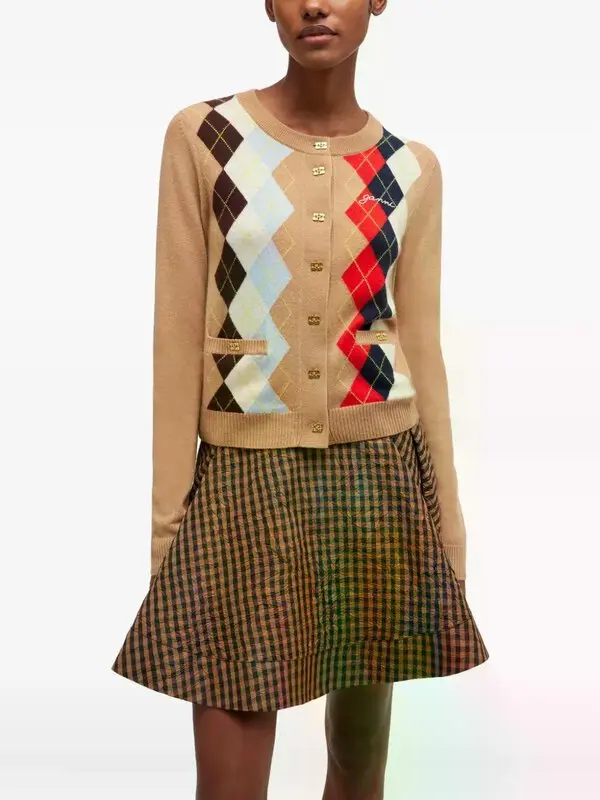 GANNI Argyle Button Cardigan