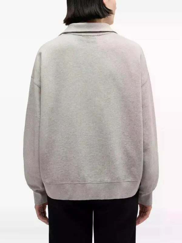 GANNI Half-zip Organic Cotton Sweater