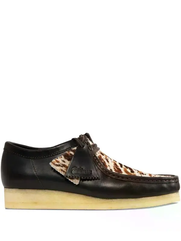 Clarks Animal Print Lace-up Shoes - Brown