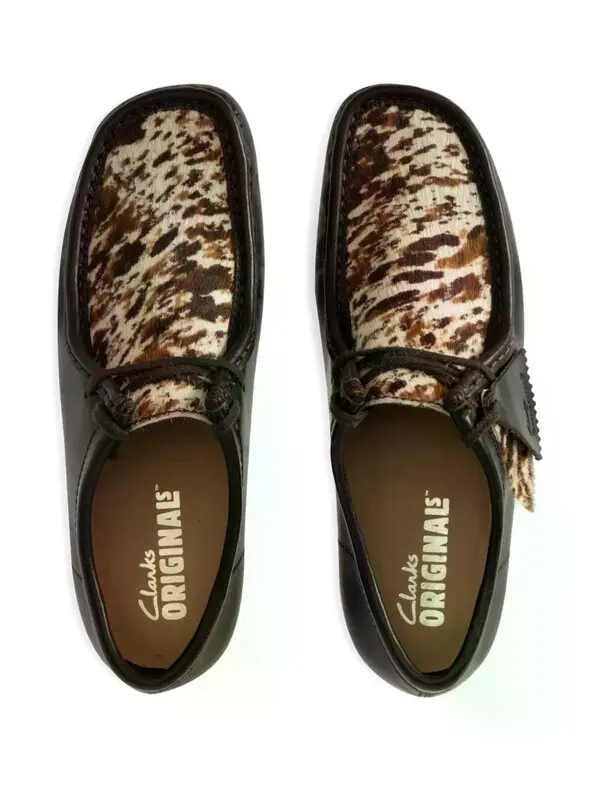 Clarks Animal Print Lace-up Shoes - Brown