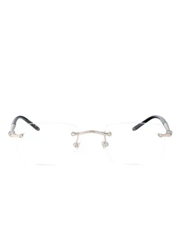 Montblanc Rectangle-frame Glasses - Silver