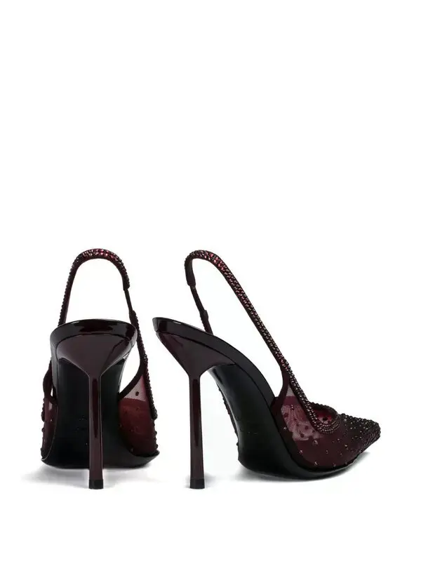 LE SILLA Embellished Crystal Slingback Pumps - Red