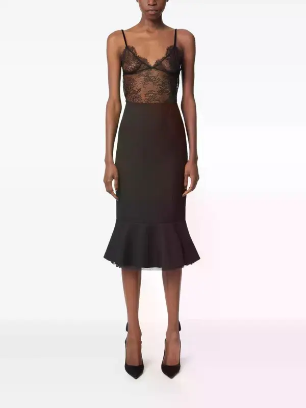 Nina Ricci Peplum Wool Skirt