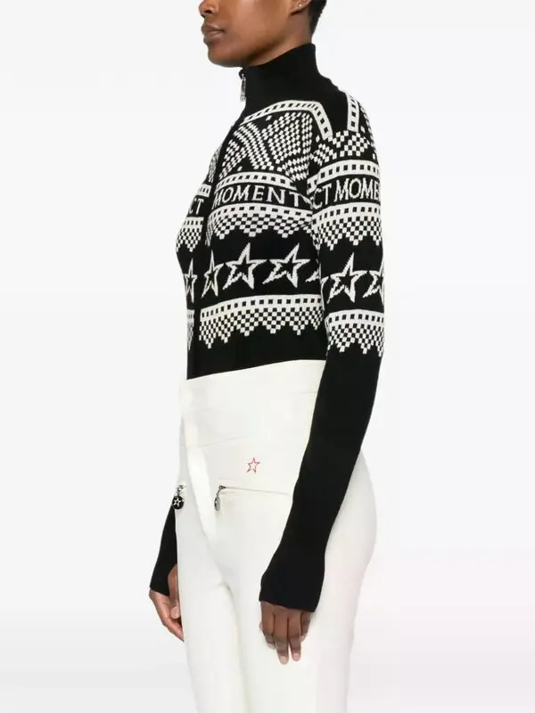 Perfect Moment Star-pattern Long-sleeve Bodysuit
