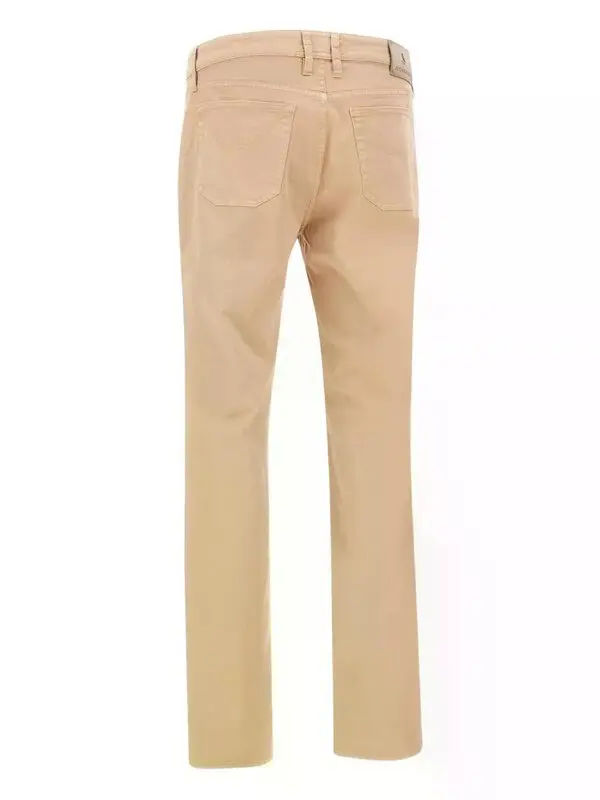 JECKERSON John Five-pocket Jeans With Logo Patch - Neutrals