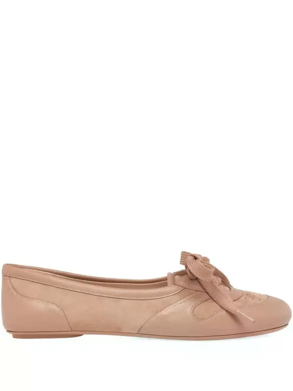 GIANVITO ROSSI Lace-up Ballet Flats