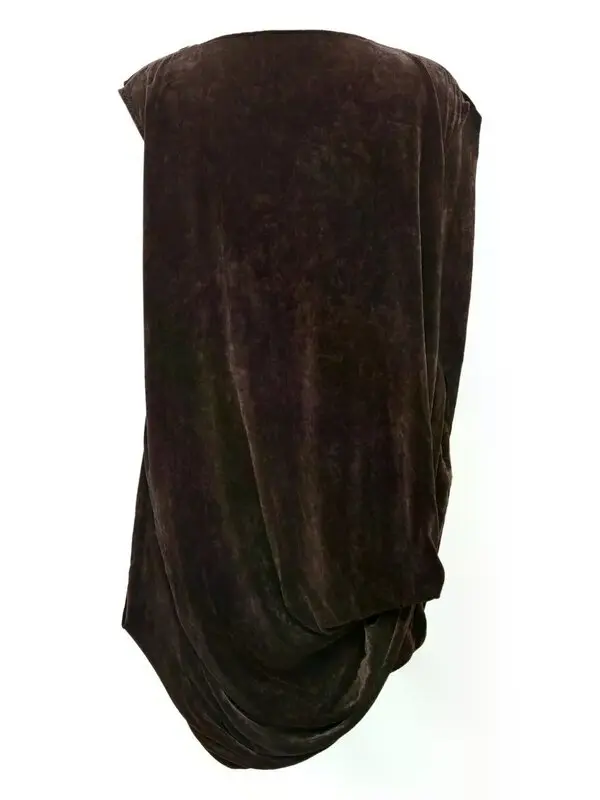 Rick Owens Nouveau Velvet Top - Brown