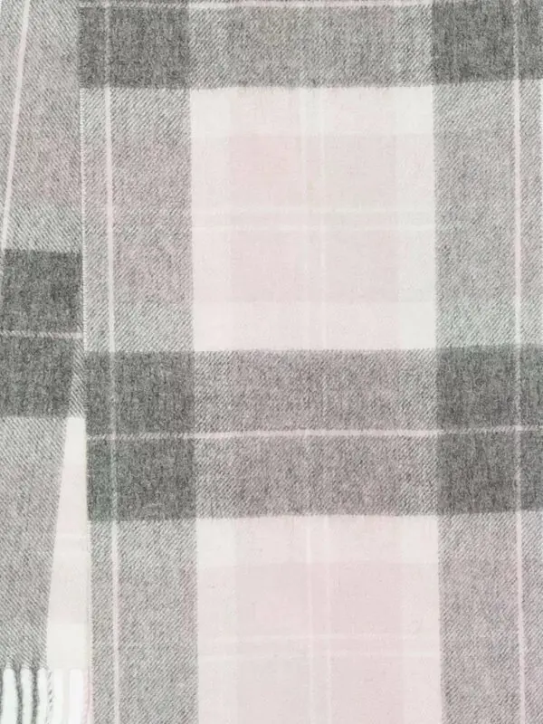 Barbour Checked Fringed Scarf
