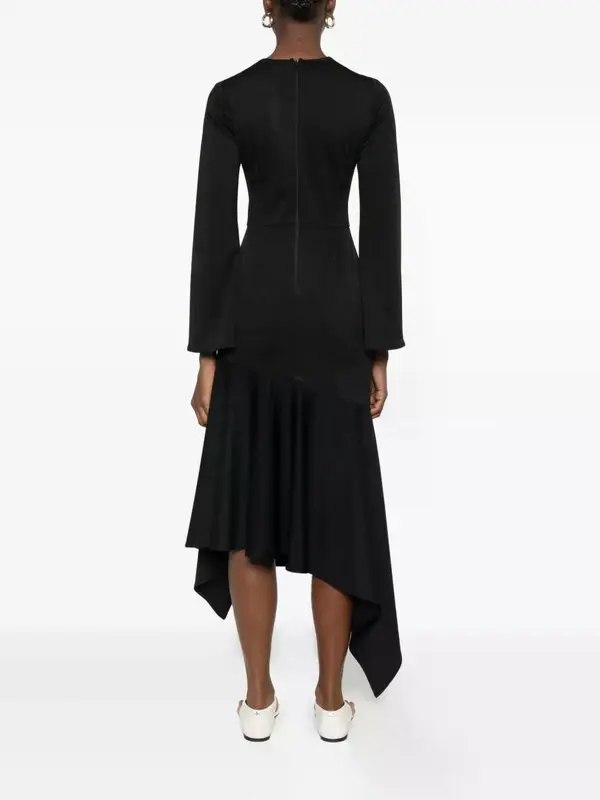 RHIZOME Evelyn Cut-out Asymmetric Midi Dress