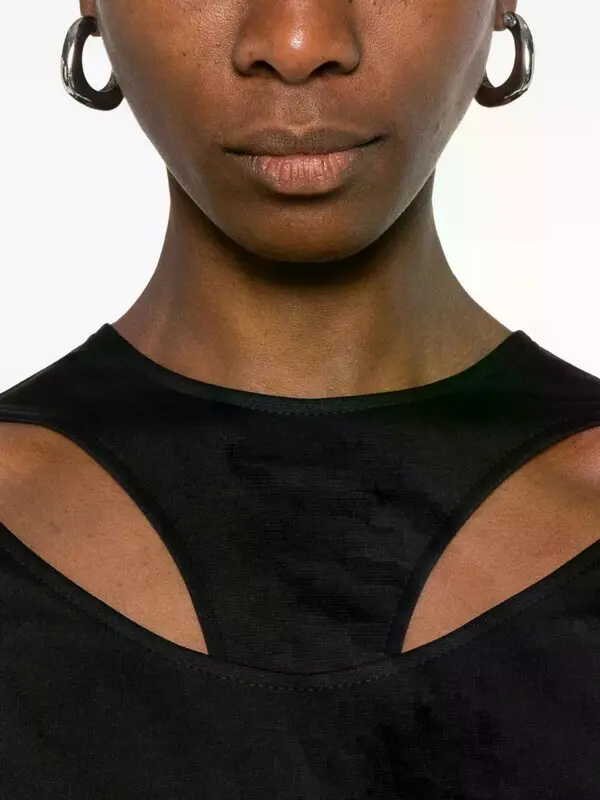 RHIZOME Evelyn Cut-out Asymmetric Midi Dress
