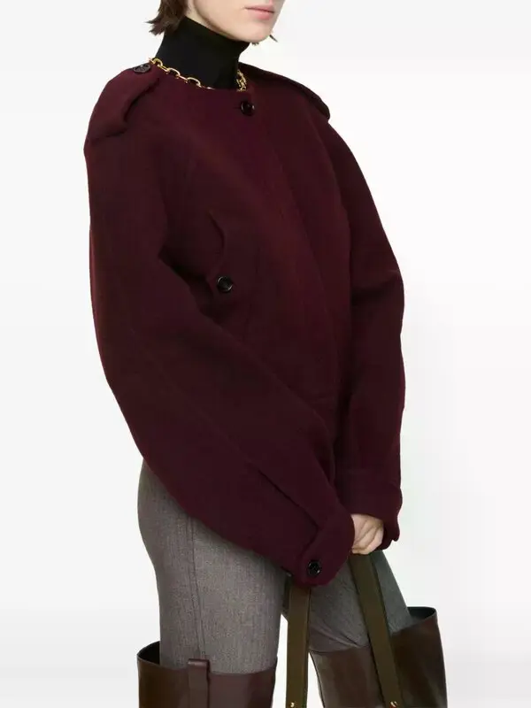 Burberry Detachable Scarf Wool Jacket