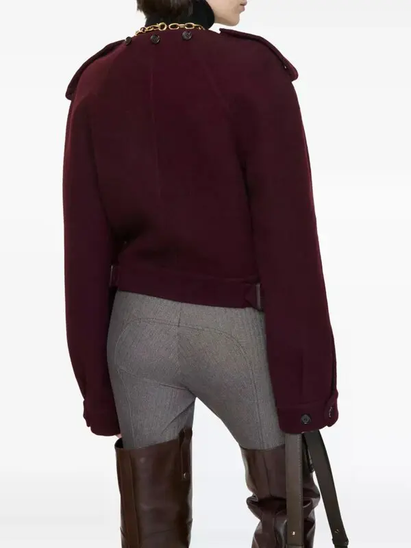 Burberry Detachable Scarf Wool Jacket