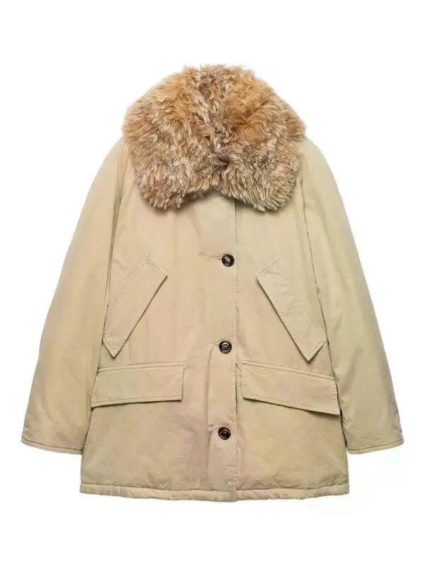 Prada Shearling-collar Jacket - Neutrals