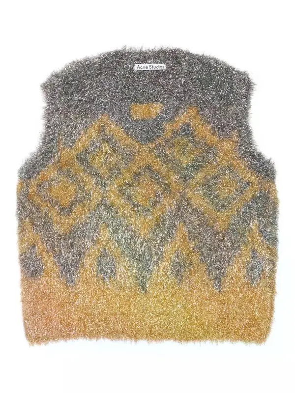 Acne Studios Geometric-pattern Vest - Grey
