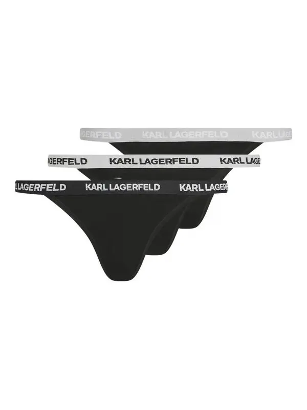 Karl Lagerfeld Logo-waistband Briefs - Black