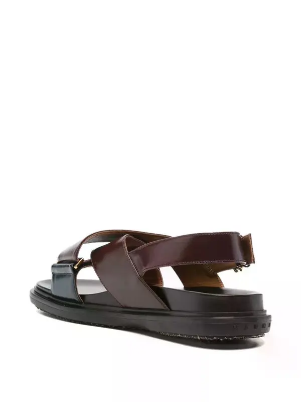 Marni Crisscross Strap Sandals - Red