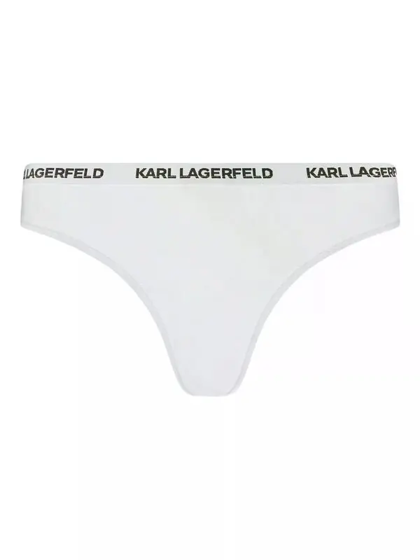 Karl Lagerfeld Logo-detailing Thong - White