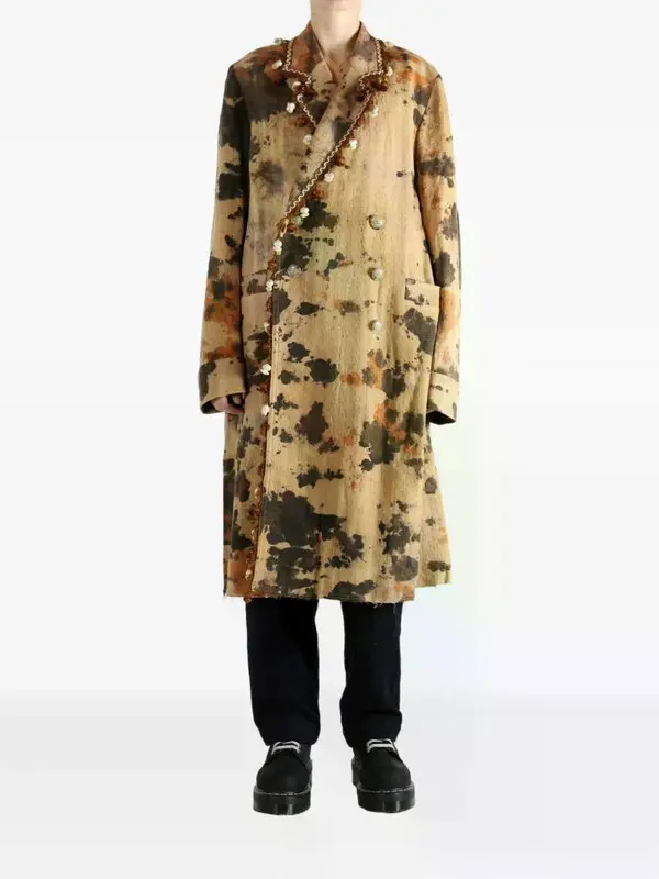 COMMUNS Double-breasted Scalloped Coat