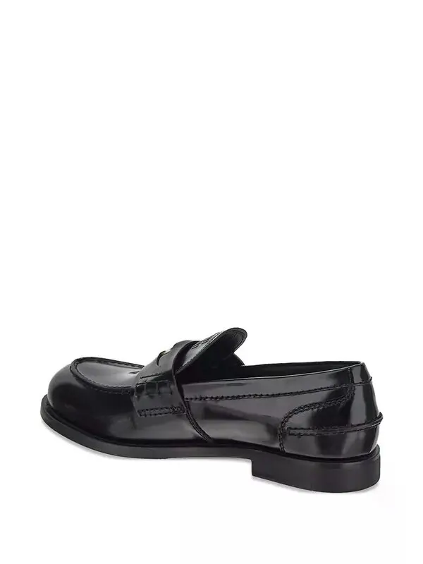 Miu Miu Leather Penny-strap Loafers - Black