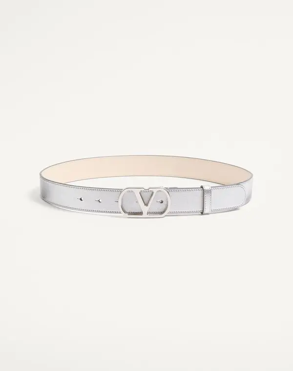 Valentino Garavani Vlogo Signature Belt - Silver