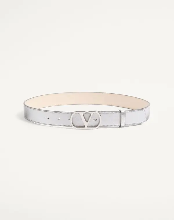 Valentino Garavani Vlogo Signature Belt - Silver