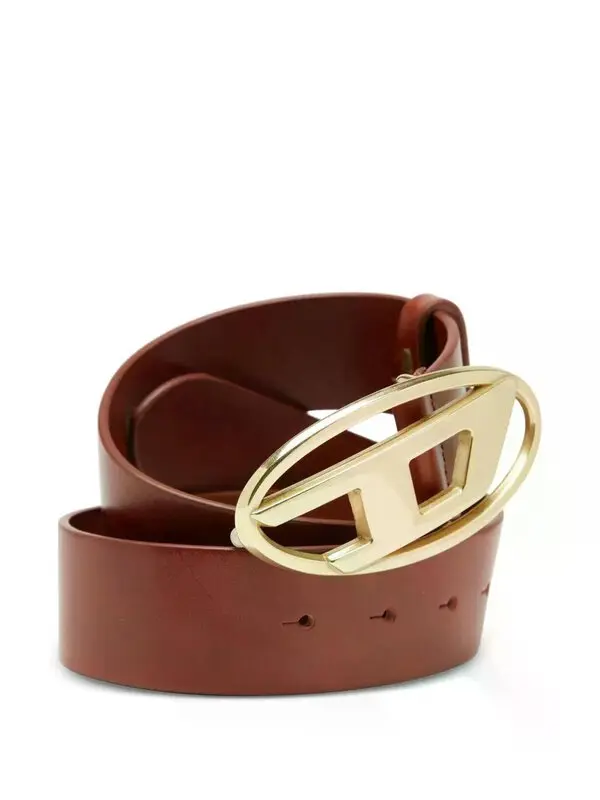 DIESEL® B-1dr Logo-buckle Leather Belt - Brown