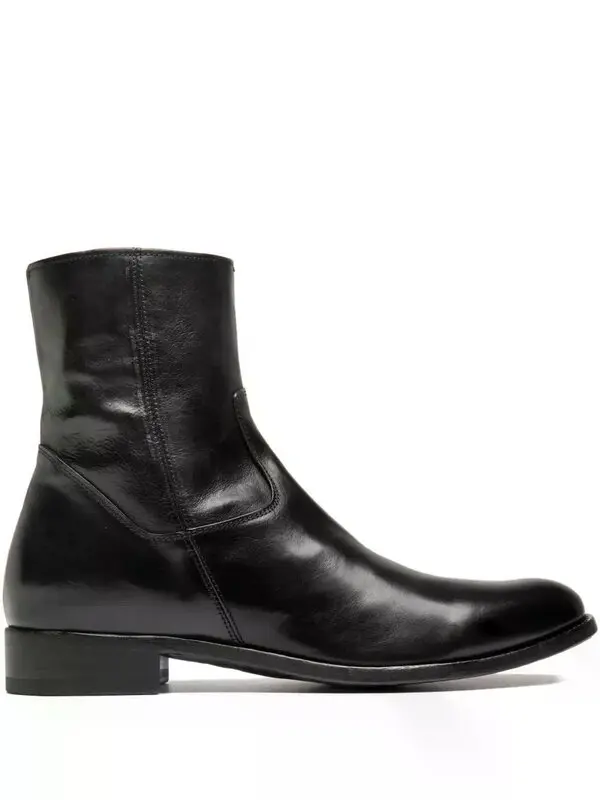 Officine Creative Paul Zip Leather Boots - Black