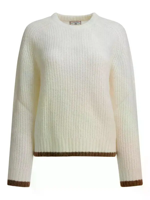 INES DE LA FRESSANGE PARIS Ribbed Contrast-trim Sweater