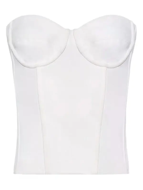 Wardrobe.NYC Semi Matte Bustier - White