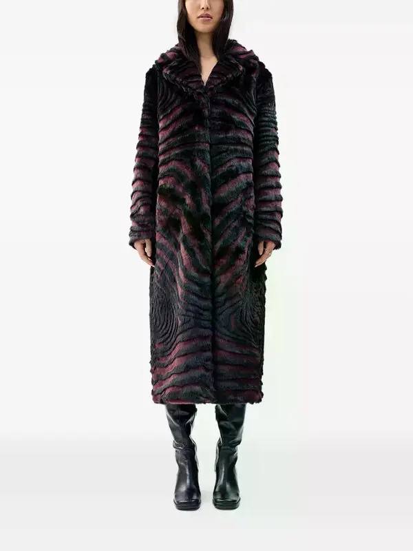 UNREAL FUR Gonzo Striped Coat