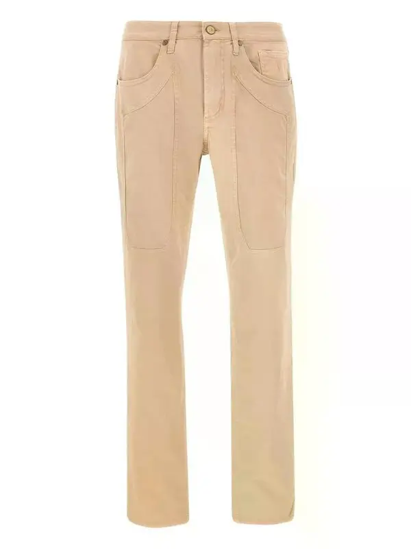 JECKERSON John Five-pocket Jeans With Logo Patch - Neutrals