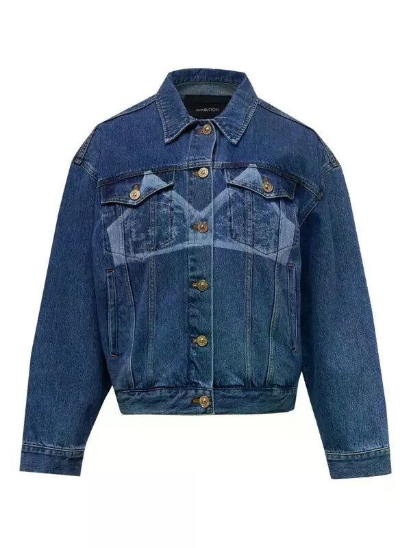 PUSHBUTTON Bra Print Denim Jacket