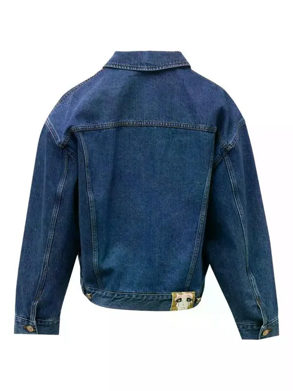 PUSHBUTTON Bra Print Denim Jacket