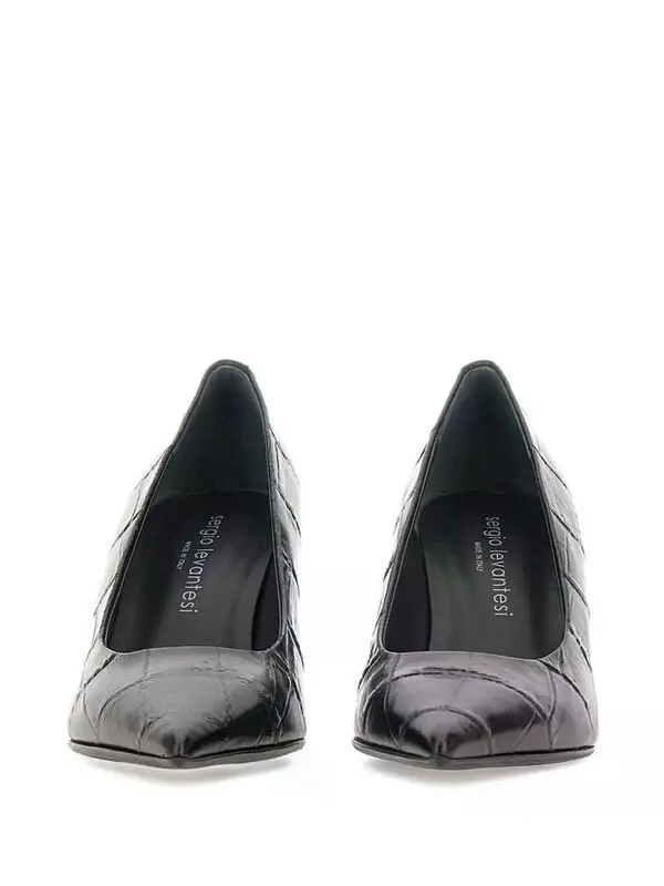 SERGIO LEVANTESI 80mm Grace Crocodile-effect Pumps